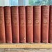 Stunning Red & Gold Antique Set (1899) 8 Volumes of "the Complete Works ...