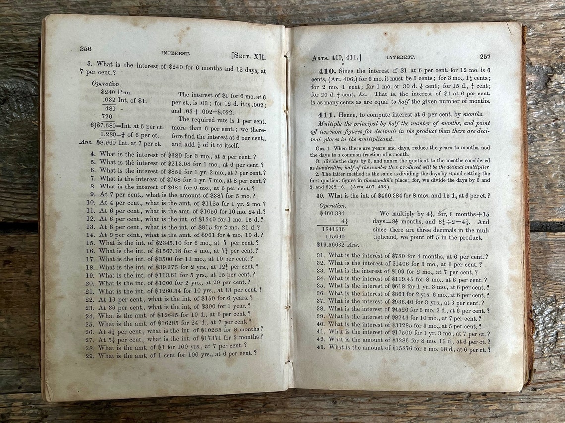 Scarce Antique (1860) School Book, Used During Civil War! "higher ...
