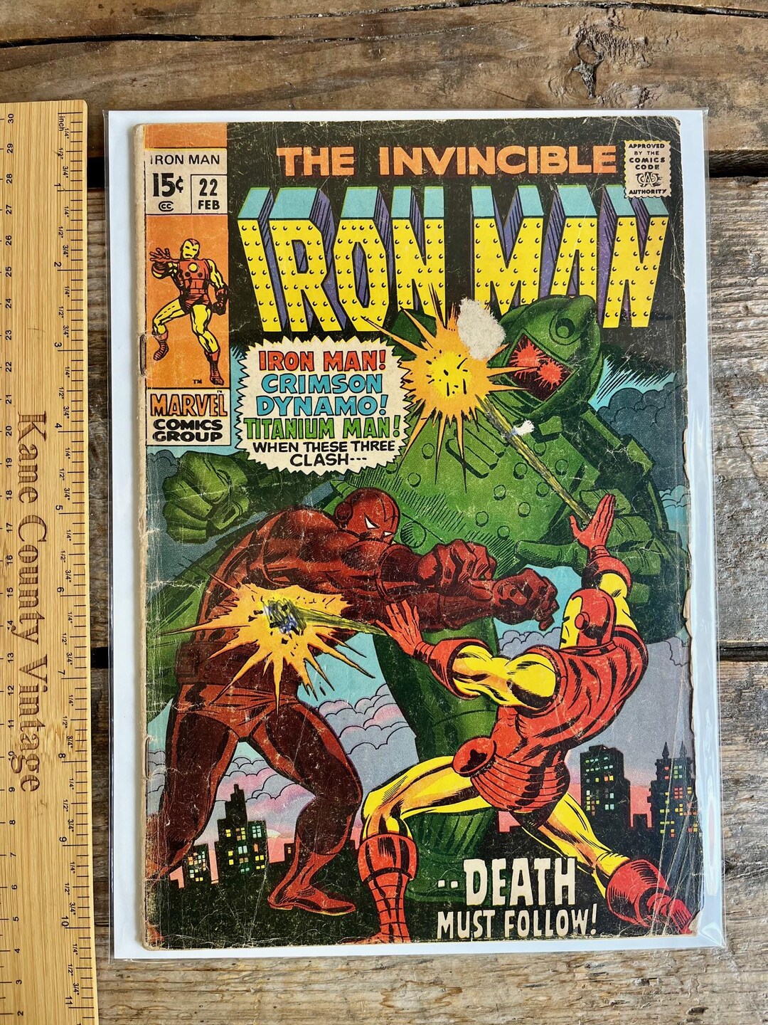Vintage (february 1970) Issue #22 "iron Man" Comic Book, Marvel Comics ...