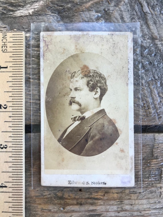 ORIGINAL 1870s Antique Photo CDV of Wealthy Edward S. Stokes - Etsy