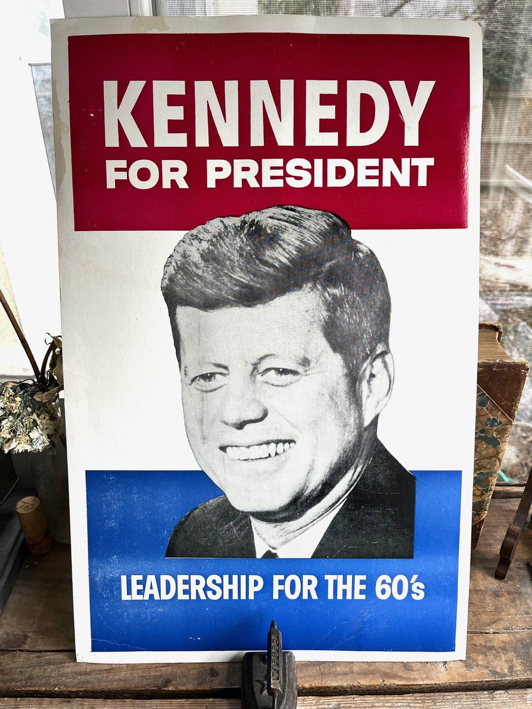 Vintage 1960 Presidential Campaign Poster for John F. Kennedy W ...