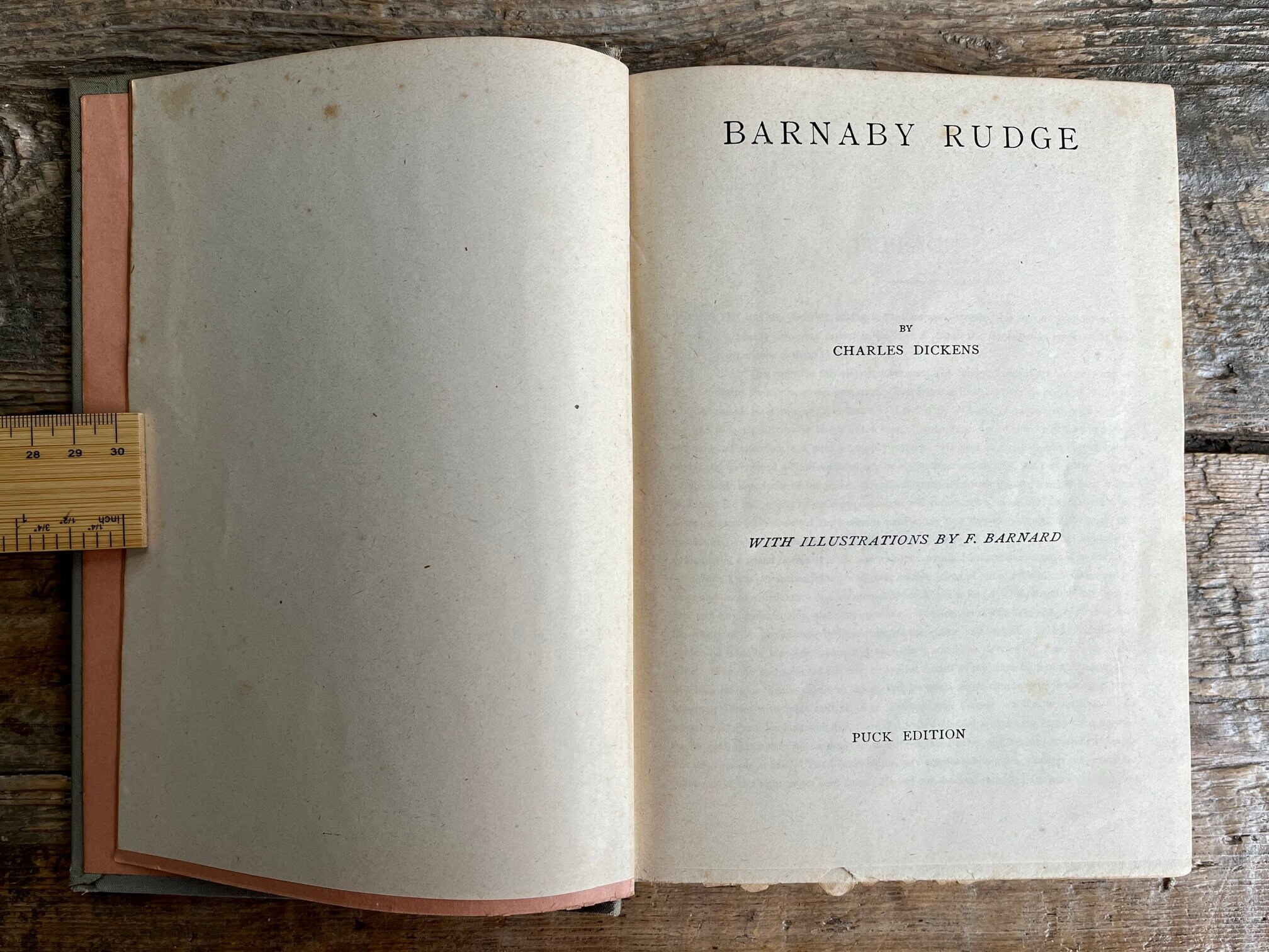RARE Illustrated Antique 1890s puck Edition of Charles Dickens' barnaby ...