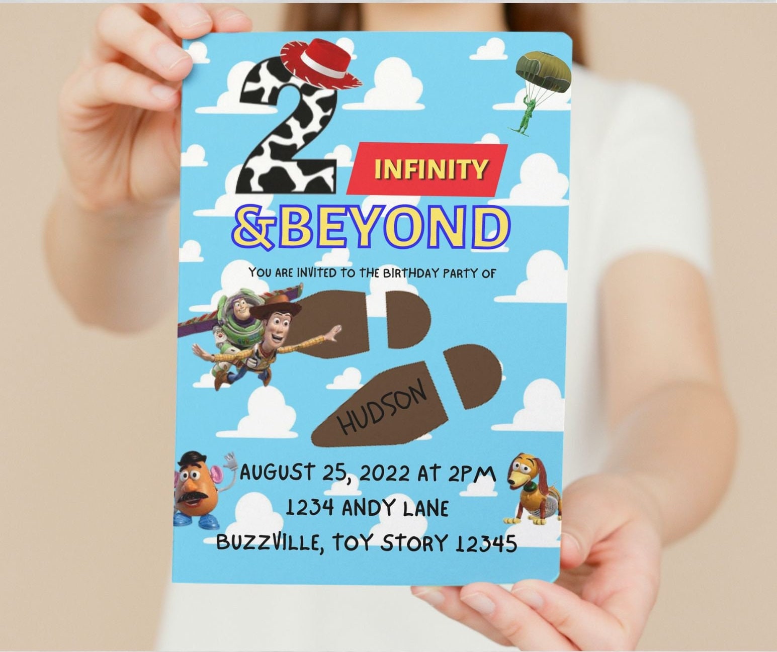 2 Infinity and Beyond Birthday Invitation, Toy Story Birthday ...