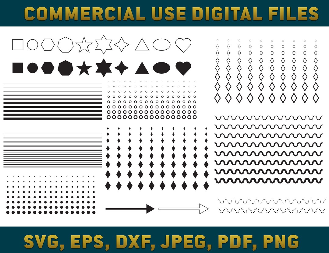 Formas SVG básicas Patrones Líneas Vector Svg Circuito - Etsy México