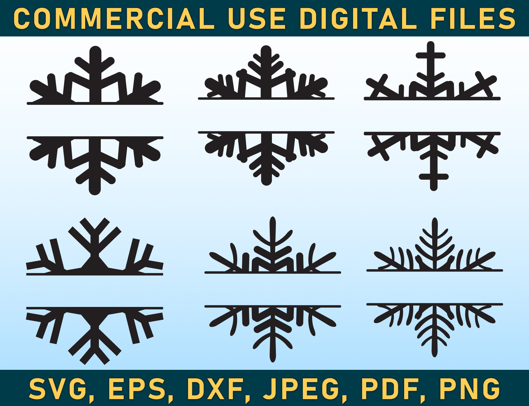 Snowflake Monogram / Name Digital Files, Vector, Svg, Circuit, Png, Dxf ...