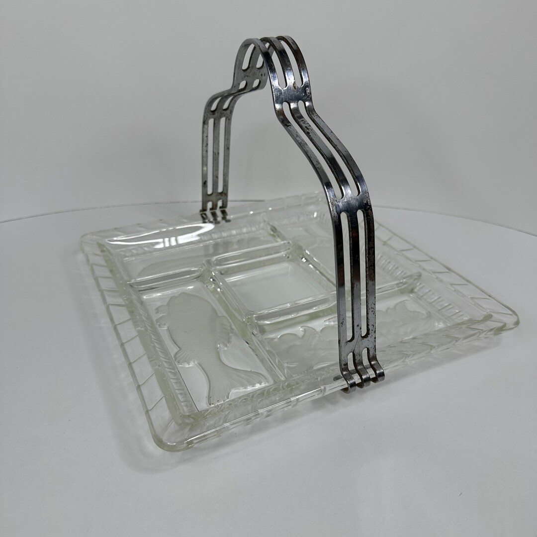 Vintage 1940s Intaglio Duncan Miller 5 Section Relish Appetizer Dish W ...