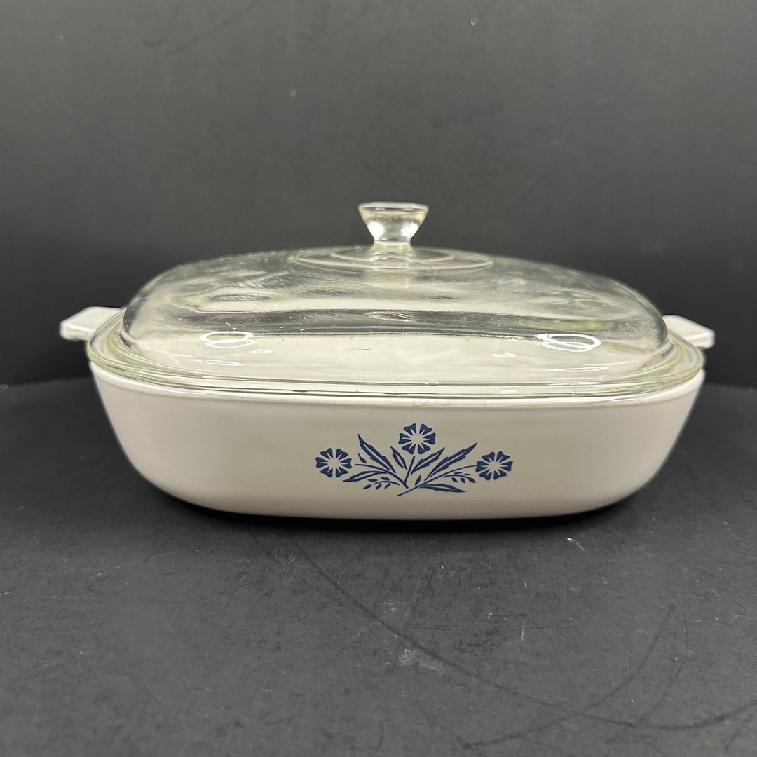 Vintage 1960s Corning Ware Blue Cornflower 10 Inch Casserole Dish P-10 ...