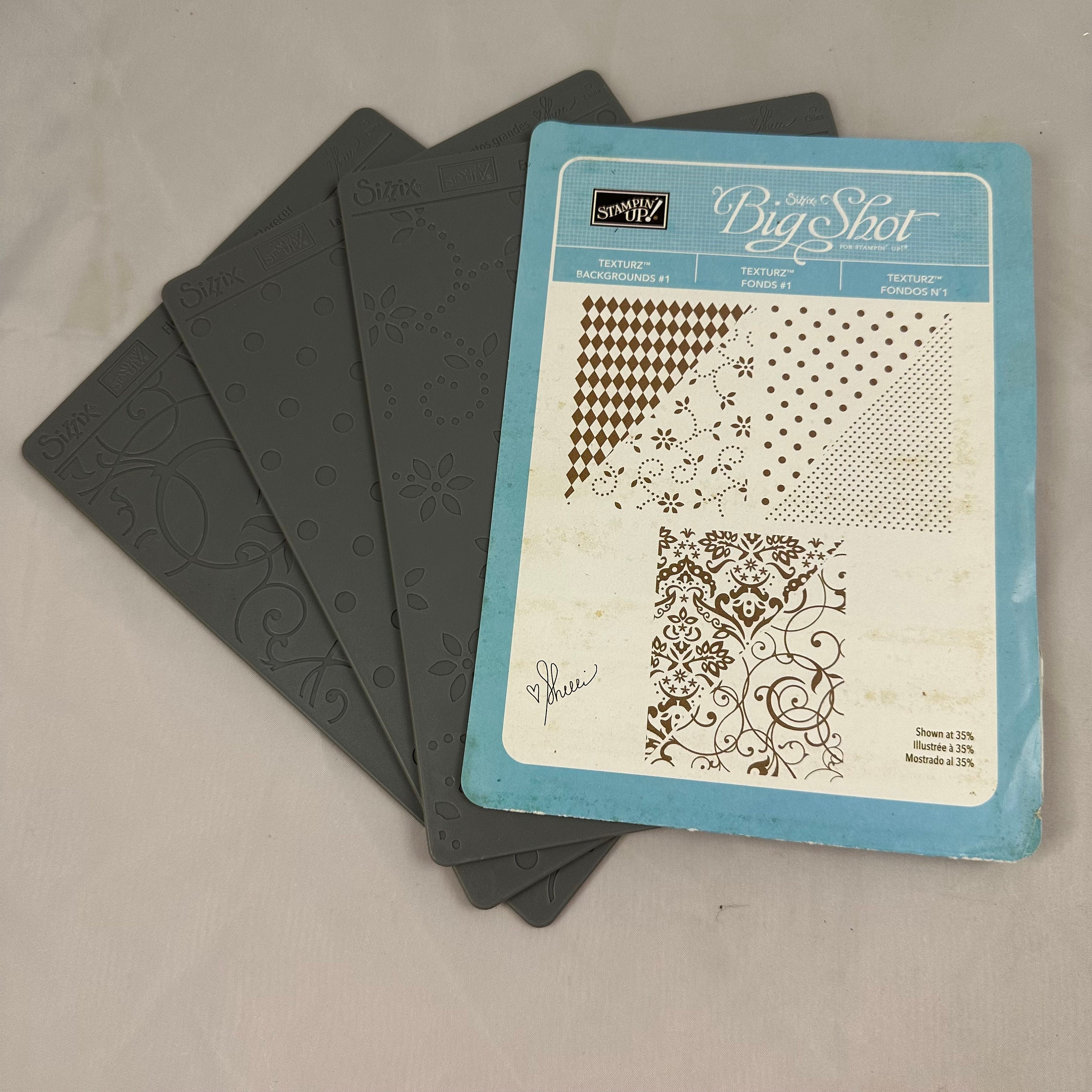 Sizzix Stampin' Up TEXTURZ Background 1 and Pattern 1 - Etsy