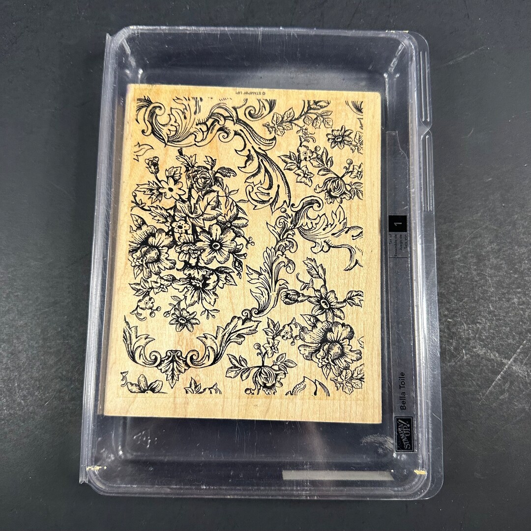Stampin' Up Bella Toile Background Wood Mounted Rubber Stamp - Etsy