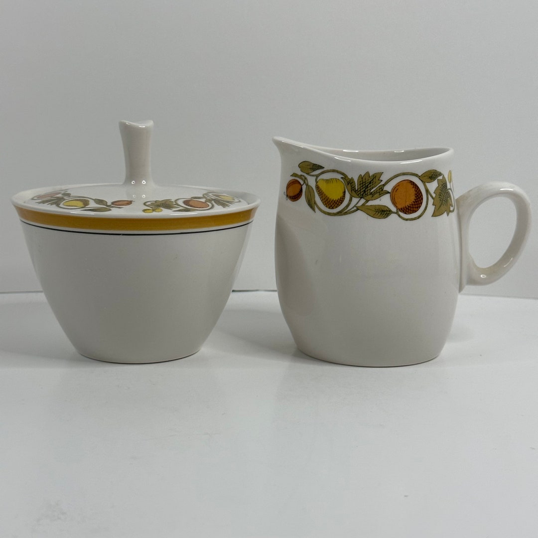 Vintage Franciscan Whitestone Ware Pickwick Creamer and Sugar Bowl Made ...