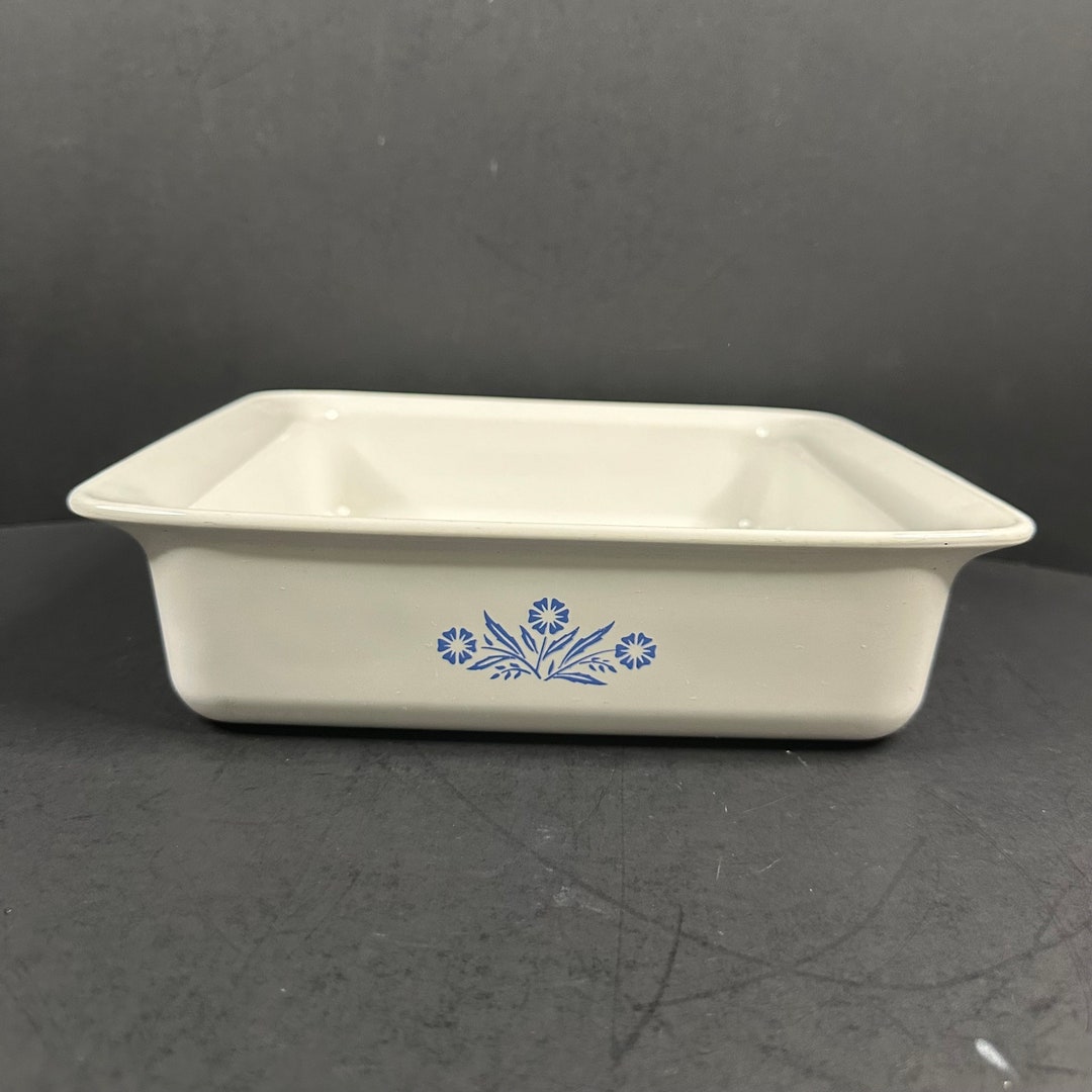 Vintage Corning Ware Blue Cornflower Roaster Casserole Dish P-322 8”x8 ...