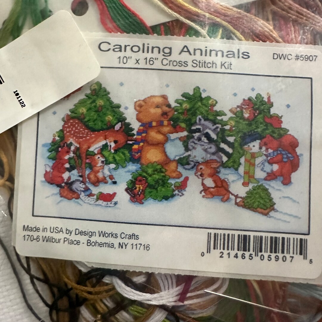 Design Works Christmas caroling Animals Counted Cross Stitch Kit NOS - Etsy