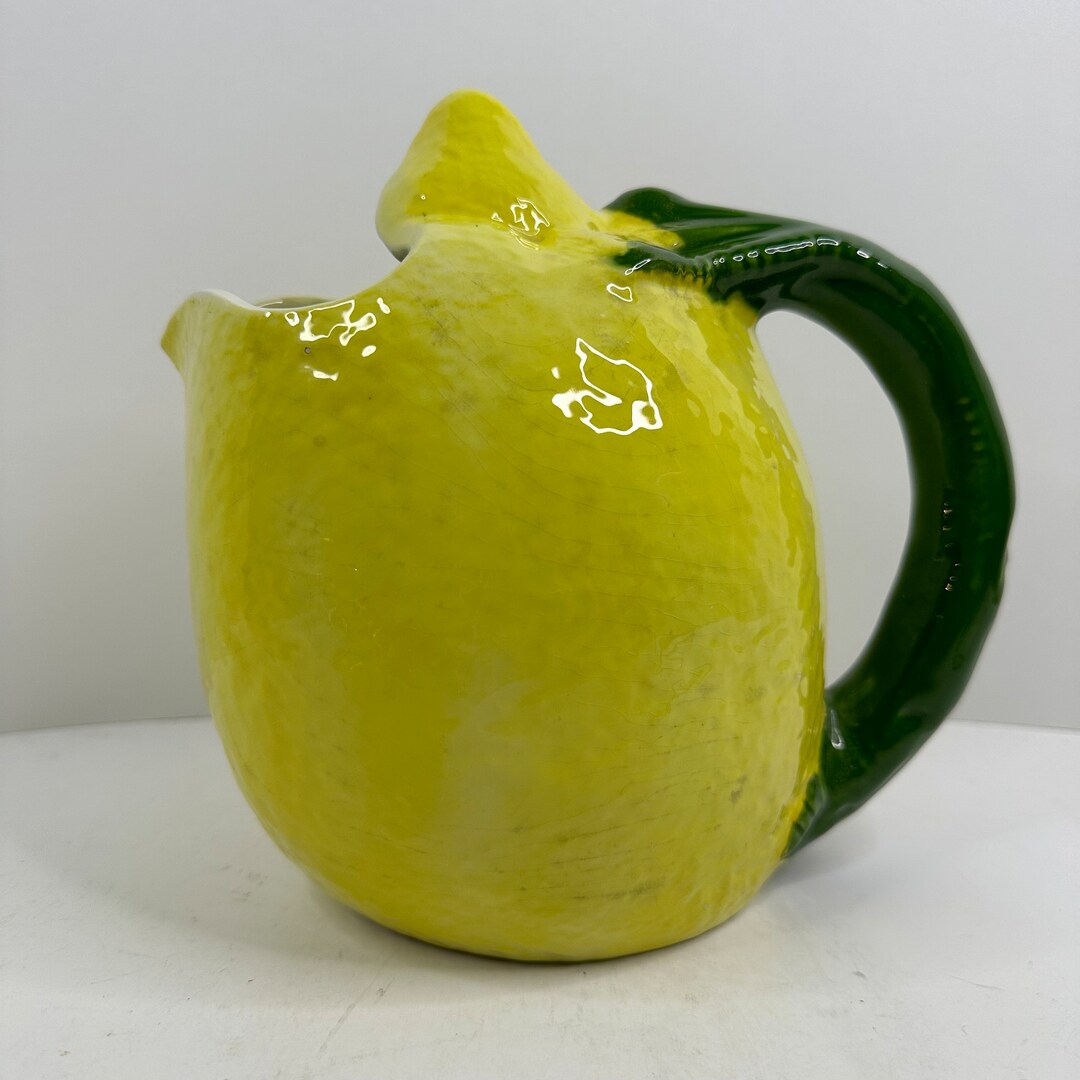 Vintage Ceramic Lemon Pitcher Made in Italy - Etsy