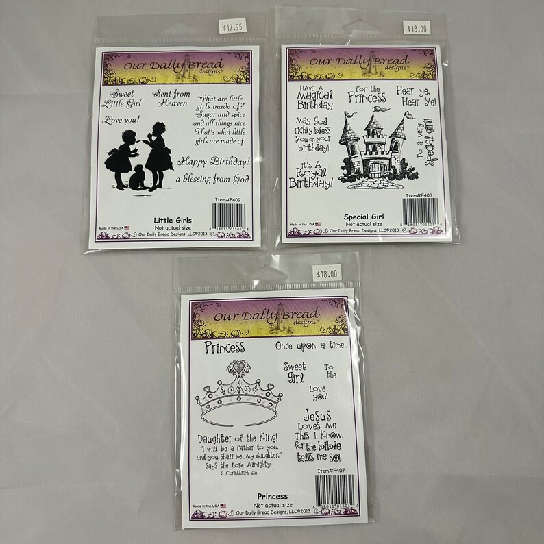Our Daily Bread Designs Rubber Stamp Sets Special Girl - Etsy