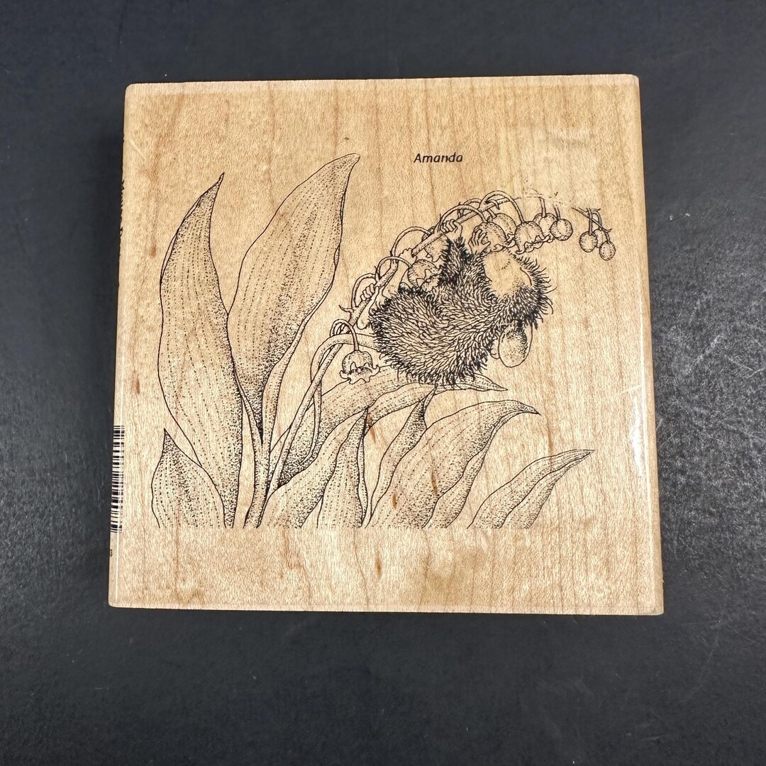 Lily of the Valley Amanda House Mouse Stampendous Wood Mounted Rubber ...
