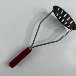 Vintage Red Handle Decorative Kitchen Utensils 5 Piece Set - Etsy