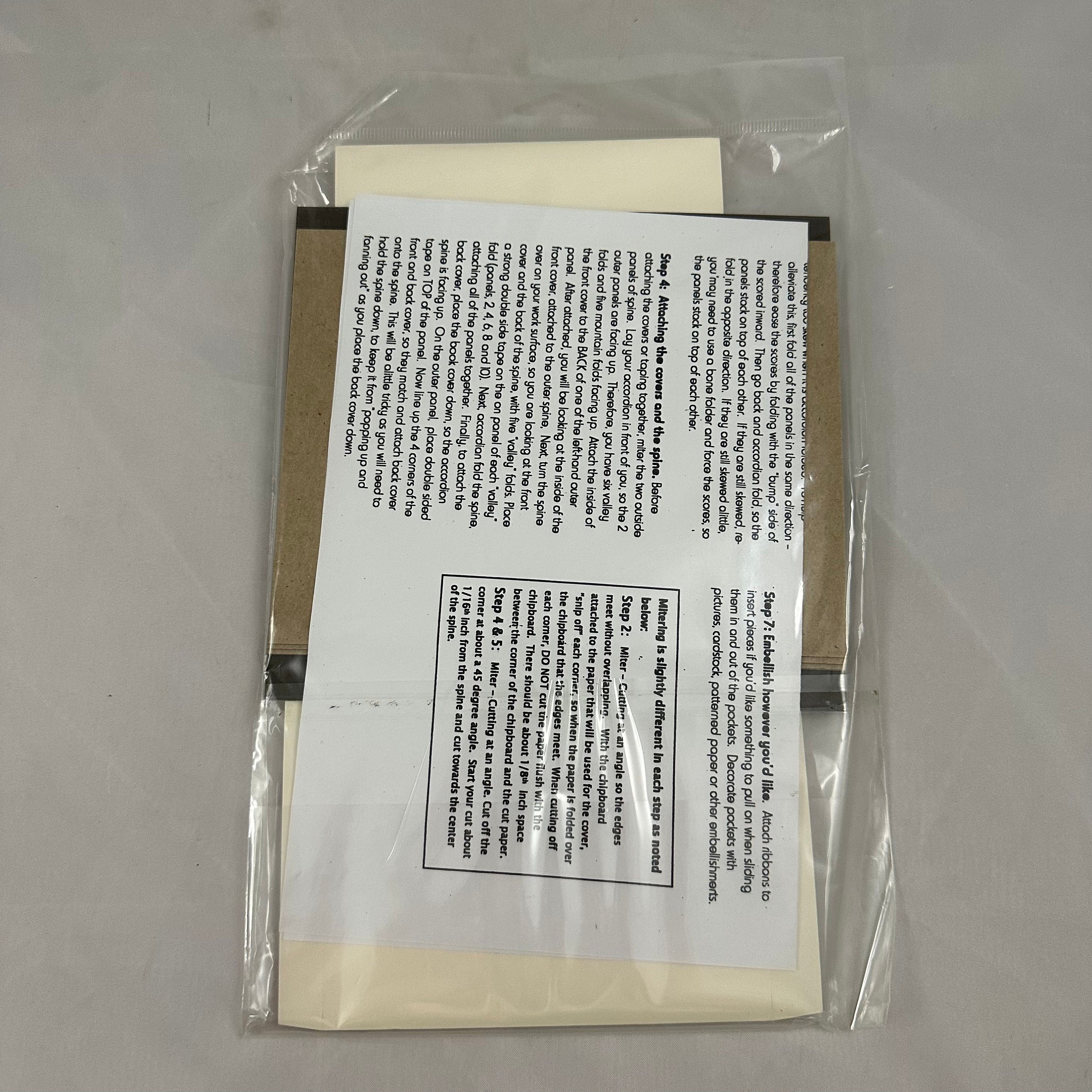 Library Pocket Book Kit by the Paper Cut, Finished Size 5"x6.5", Coco ...