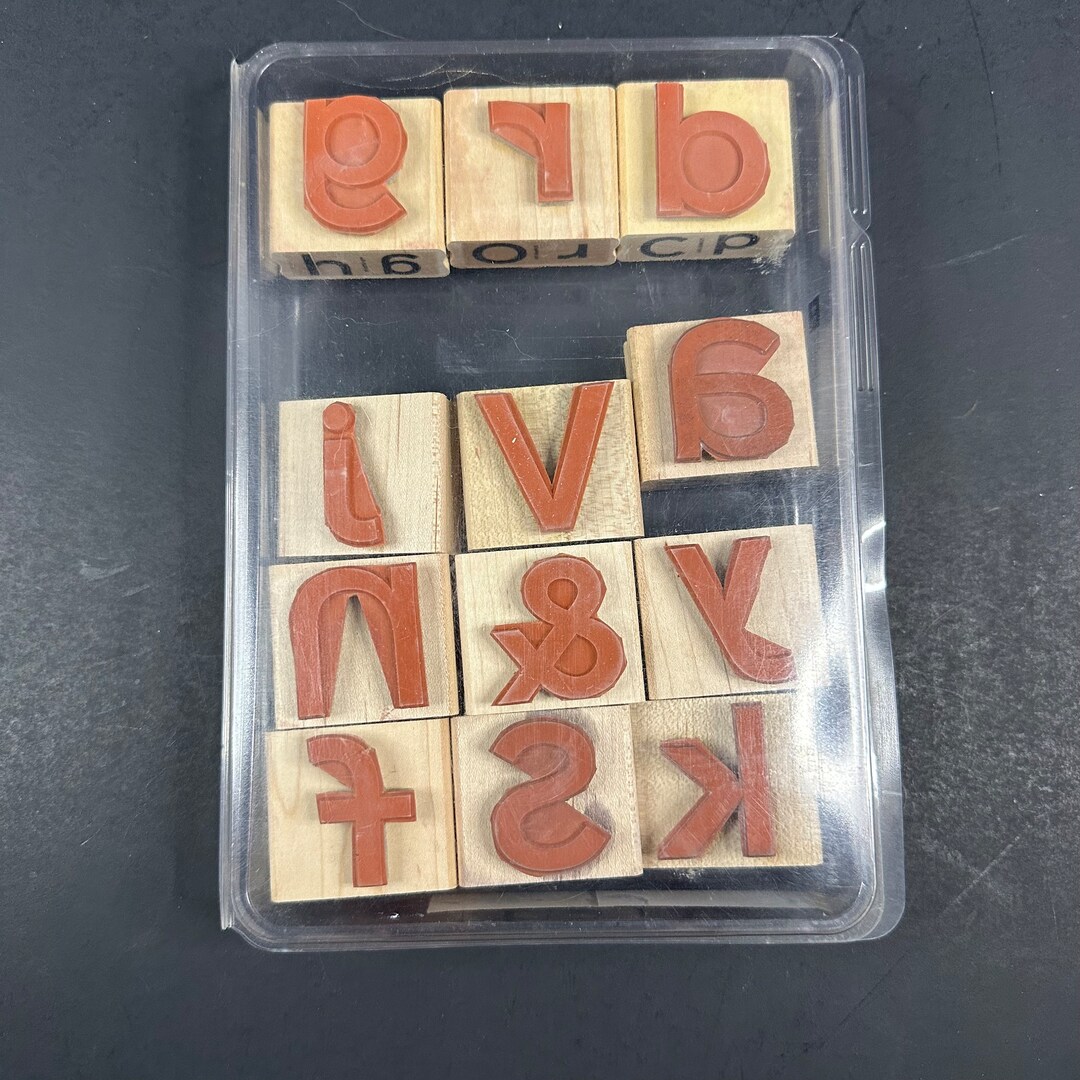 Stampin' Up Big Deal Alphabet Double Wood Mounted Rubber Stamp Set - Etsy