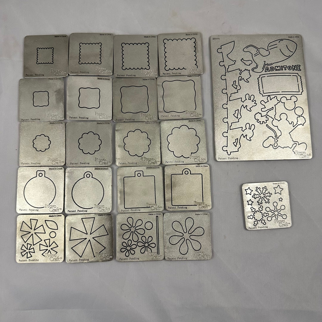 Lot of 22 Cuttlebug Dies: Tags, Scallop Circles and Squares, Flowers ...