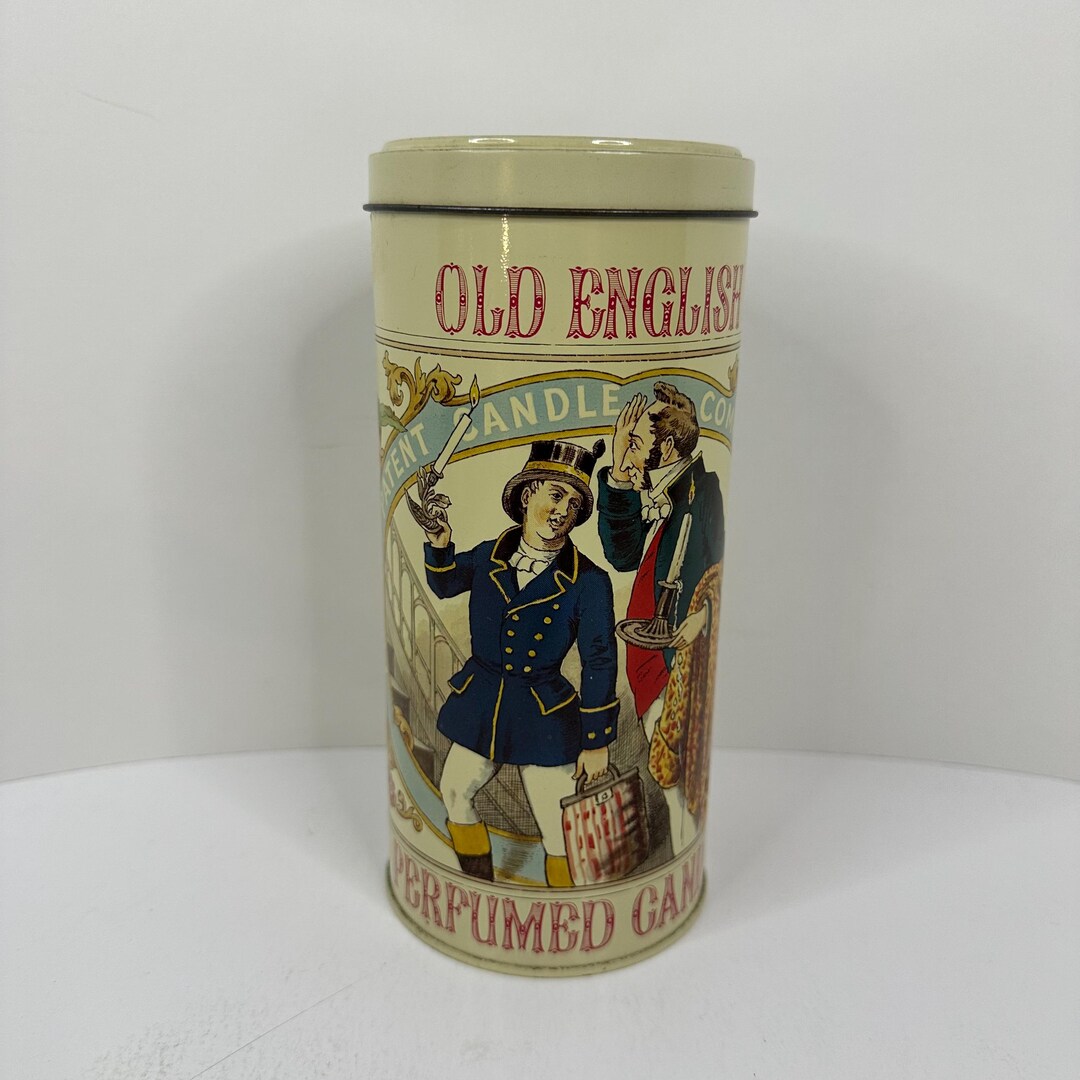 Vintage Old English Perfumed Candles Tin and 12 Red Candles - Etsy