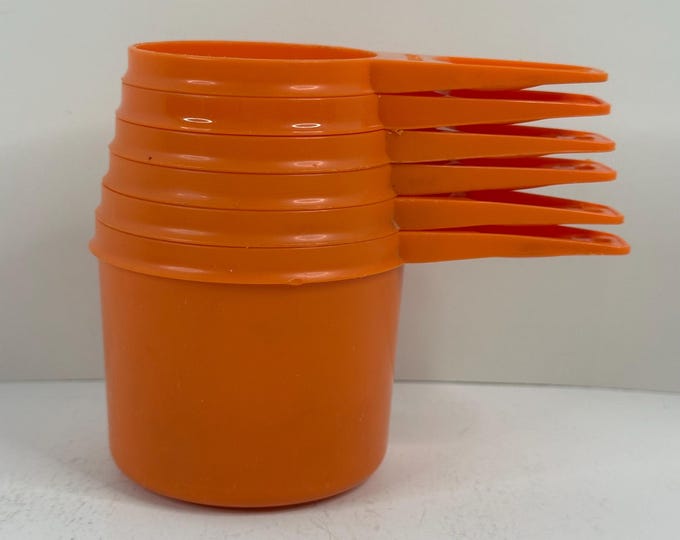 Tupperware Measuring Cups, Complete Set of 6 Orange #761-766 - Etsy
