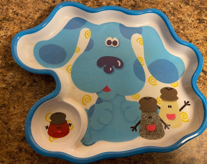 Blues Clues Plate Vintage 2000 Melamine - Etsy