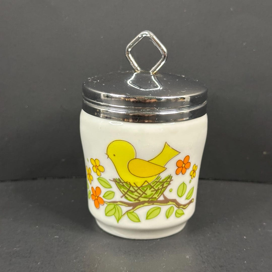 Vintage Lorrie Design Yellow Bird in Nest Egg Coddler - Etsy