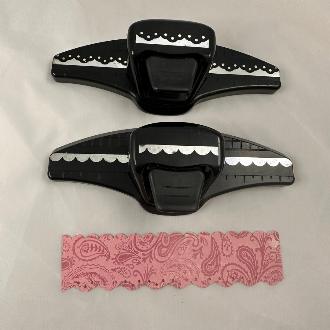 Lot of 2 Stampin up Border Edger Edge Trim Eyelet Lace and Scallop ...