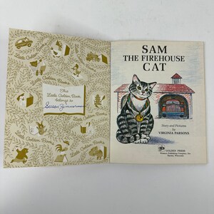 1976 Sam the Firehouse Cat, Vintage Little Golden Book by Virginia ...