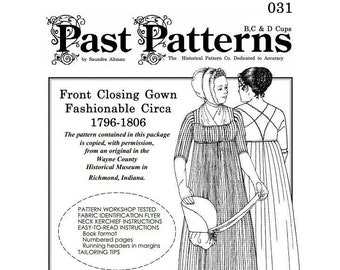 Past Patterns 0031 1790s Gown Sewing Pattern Past Patterns Original ...