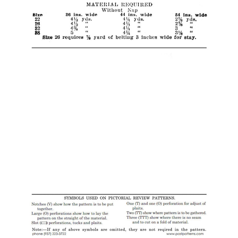 Past Patterns 6204 Edwardian Five-gored Skirt Pattern Waist - Etsy