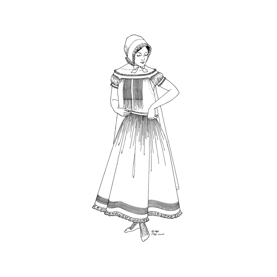 Past Patterns 0717 - 1850s Chemise Sewing Pattern Past Patterns ...