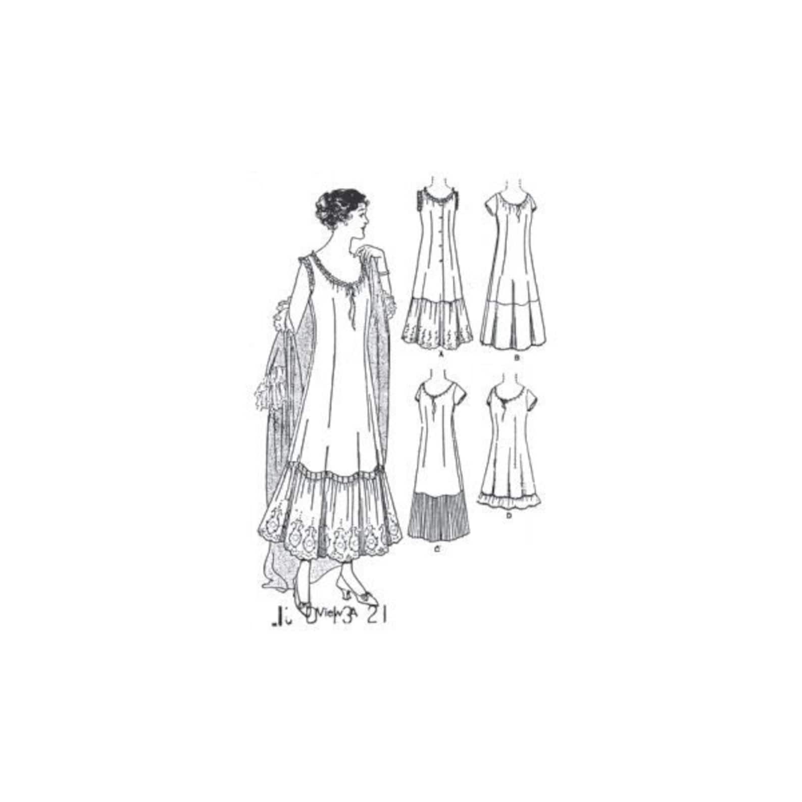 Past Patterns 9206 - 1910s Ladies Dart-fitted Princess Slip Sewing ...