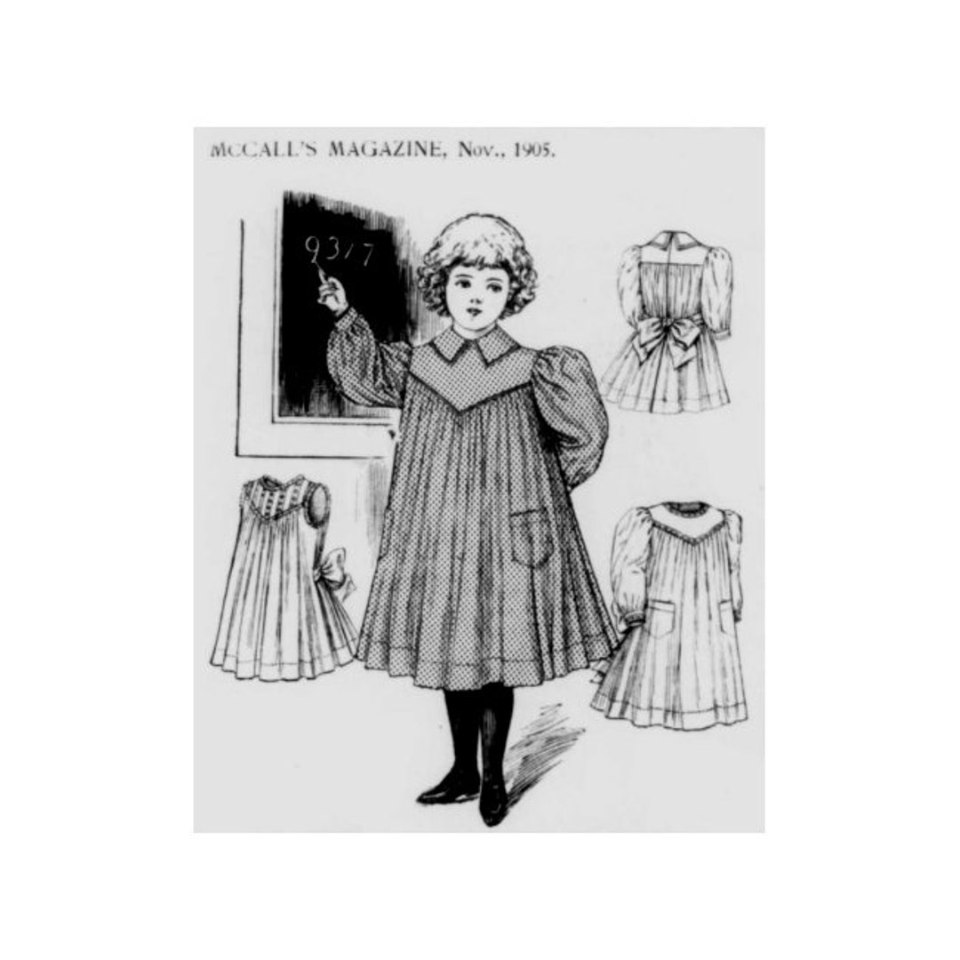 Past Patterns 9317 Download Edwardian Childs Apron Sewing Pattern for ...