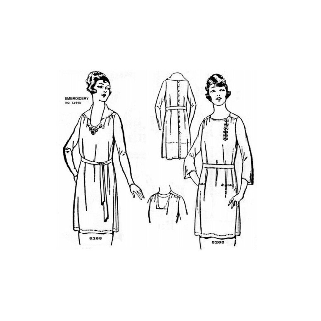 Past Patterns 8268 - Early 1920s Overblouse Sewing Pattern Bust 38 B38 ...