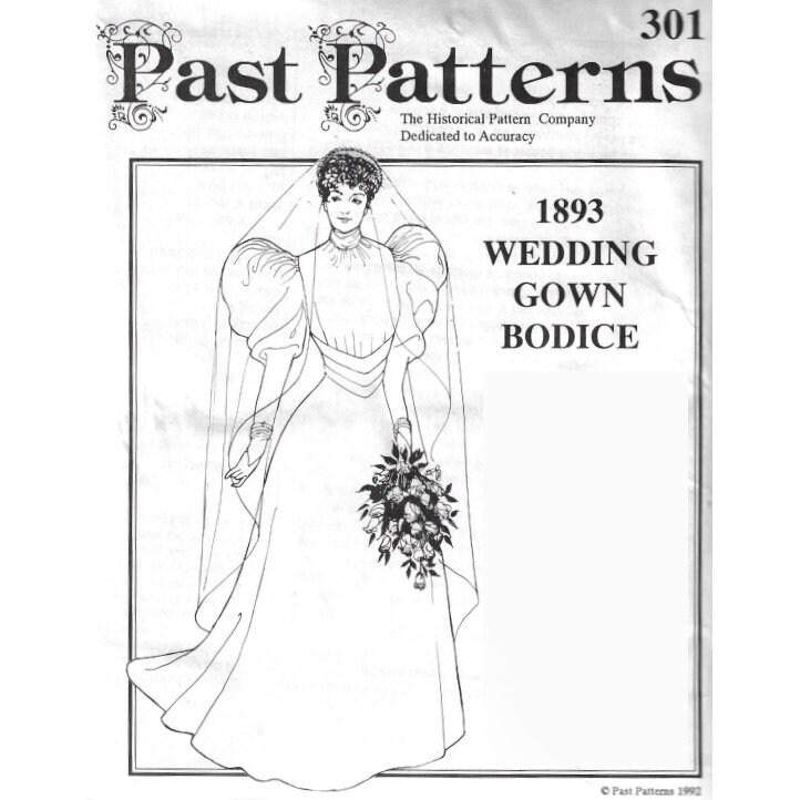 Past Patterns 8355 Mid 1890s Basque Waist Pattern Bust Sizes 32-34 ...