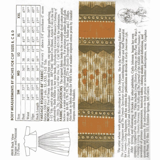 Past Patterns 0808 - Victorian Sacque and Petticoat Sewing Pattern ...