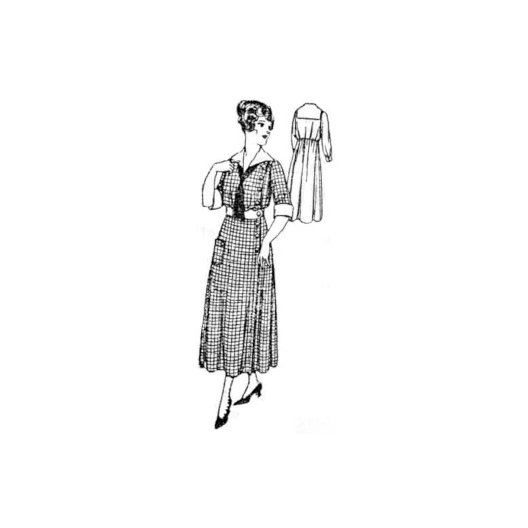 Past Patterns 8340 - 1920s House Dress Pattern Bust 38 B38 Montgomery ...