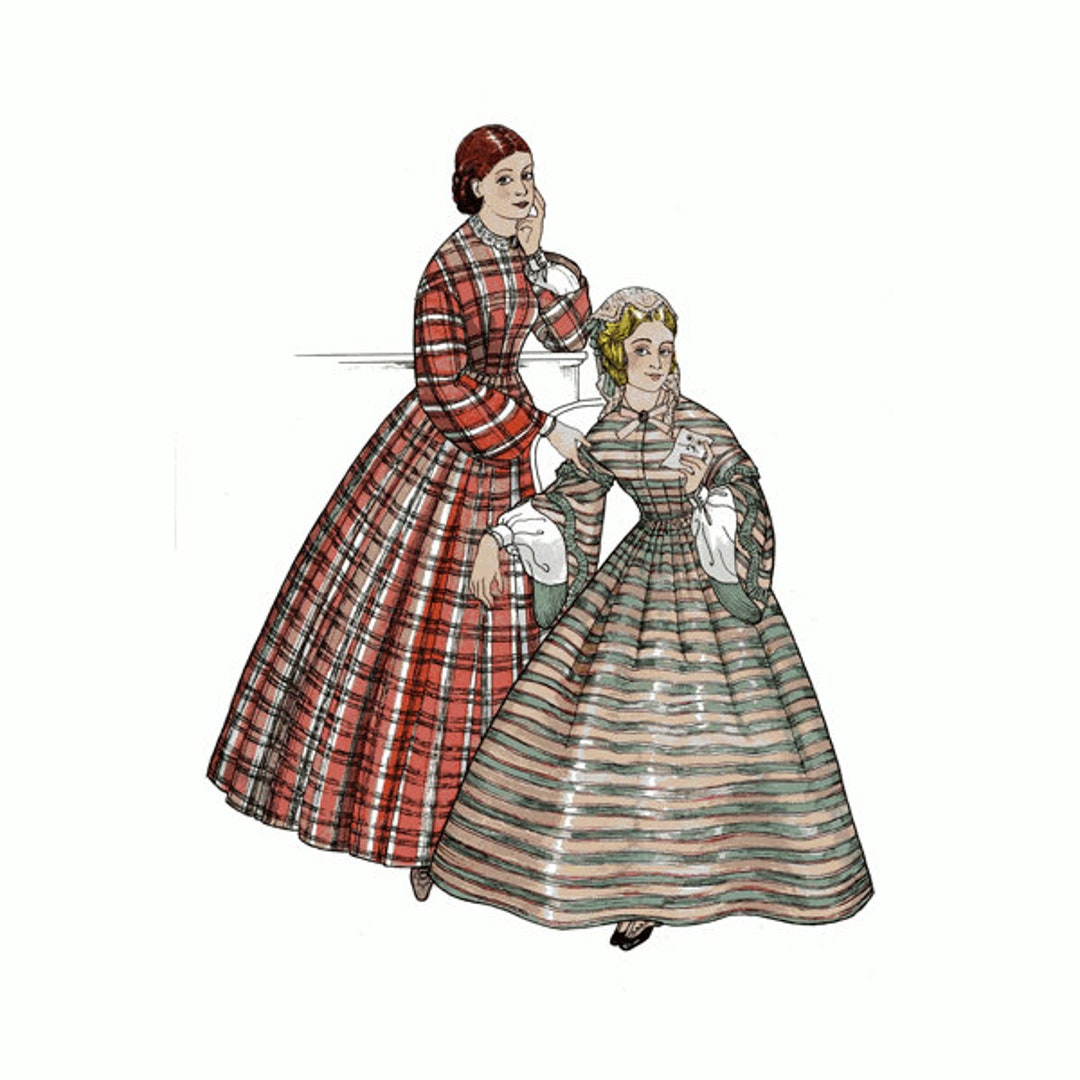 Past Patterns 0702 - 1850s Dart Fitted Bodice Sewing Pattern Original ...