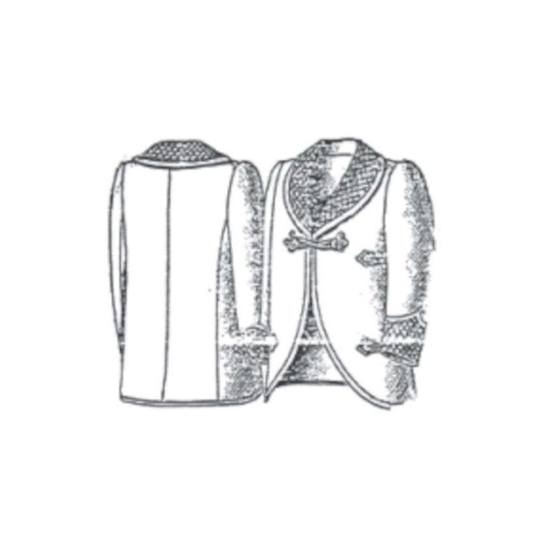 Past Patterns 1487 Early 1900s Roosevelt Smoking Jacket Sewing Pattern Chest 44-54 Demorest ...