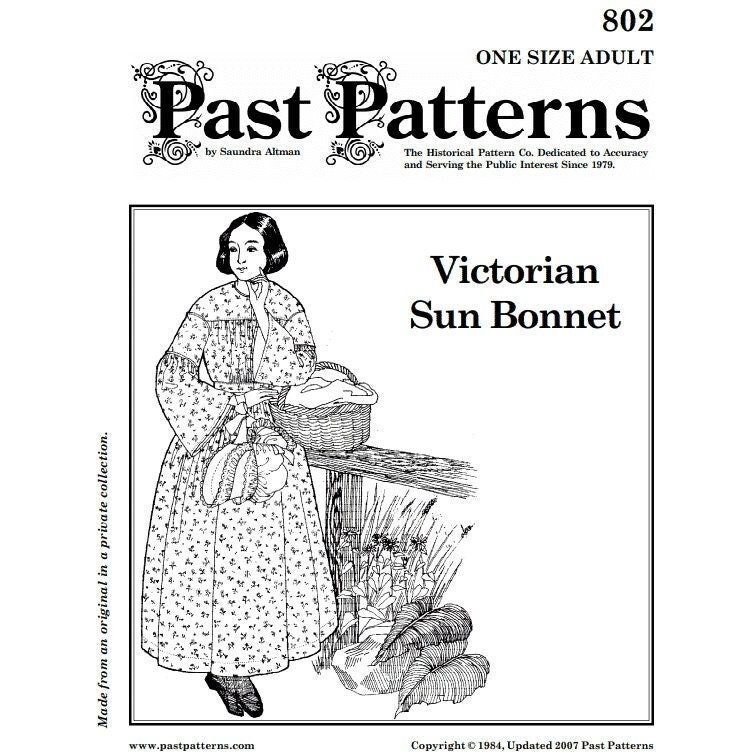 Past Patterns 0802 Victorian Sunbonnet Sewing Pattern Past Patterns ...