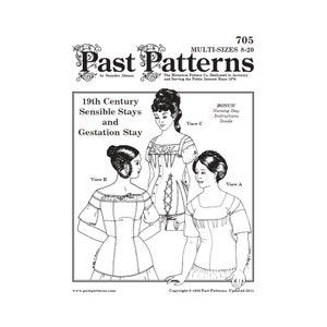 Past Patterns 0705 Download - 19th Century Stay Pattern Sizes 08-20 ...