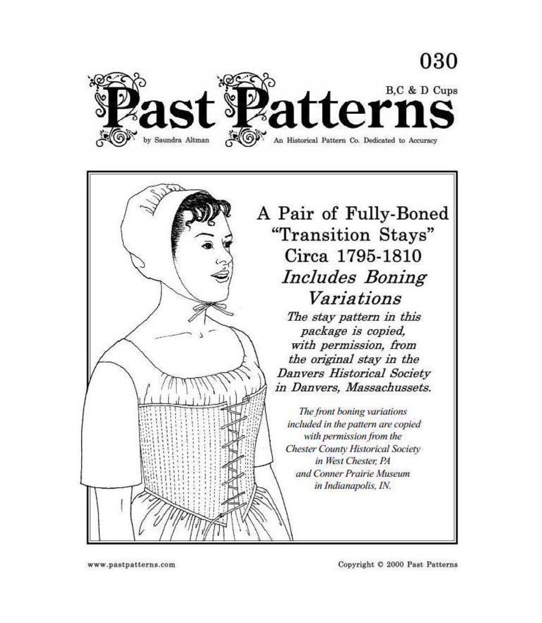 Past Patterns 0030 Downloads - Sizes 22-26 1790s Transition Stay Sewing ...