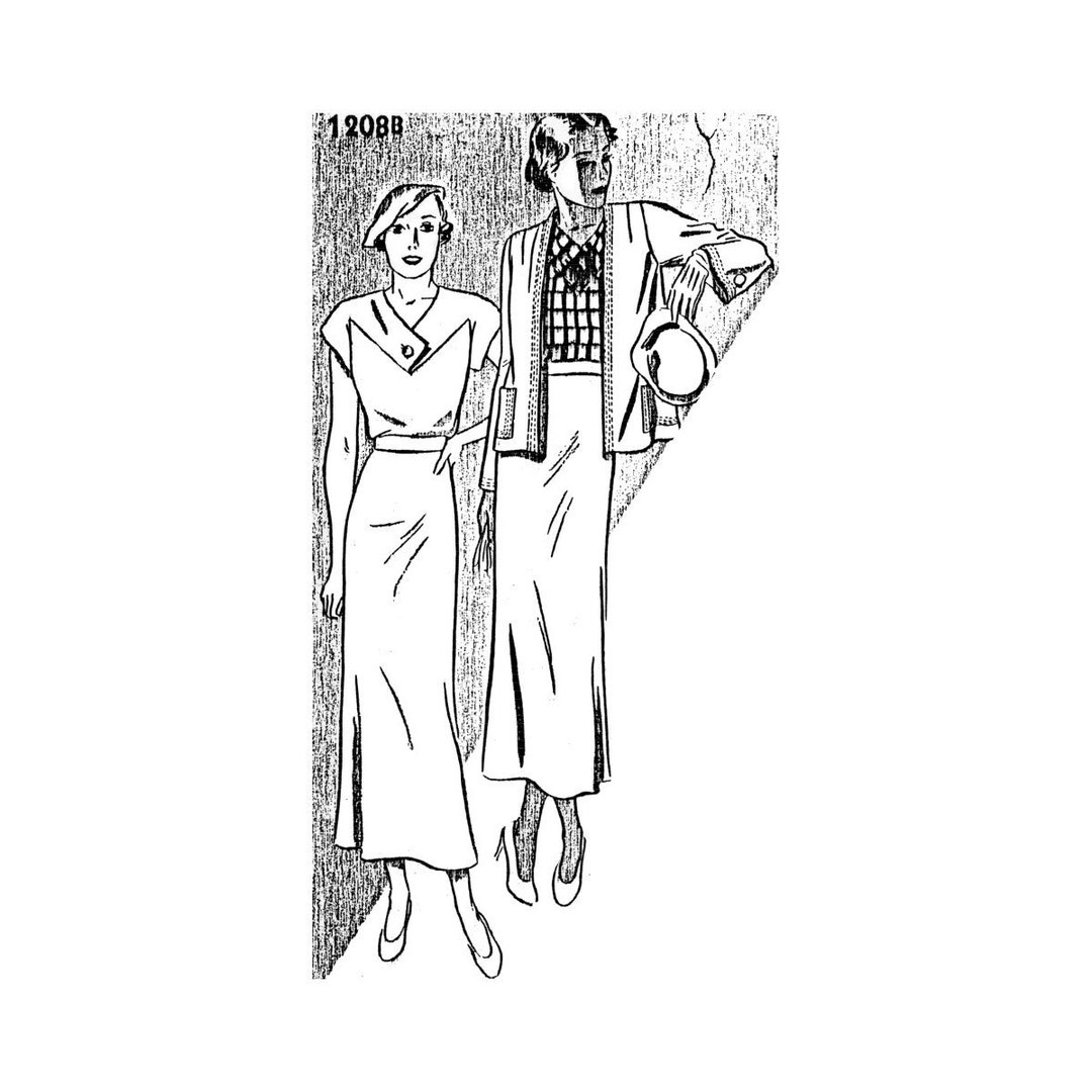 Past Patterns 1208B - Prohibition Era Two-piece Dress With Jacket ...
