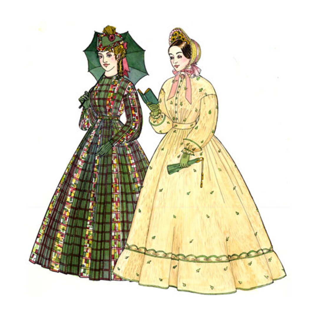 Past Patterns 0700 1850s Plaited Skirt Sewing Pattern Past Patterns ...