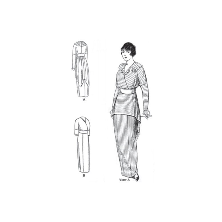 1910s Edwardian Dress Sewing Pattern – Surplice Blouse, Size 38 (PDF ...