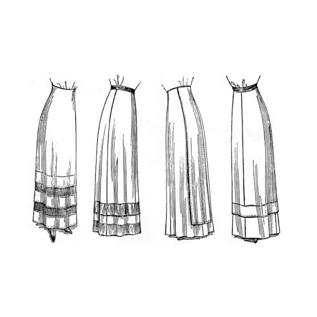 Past Patterns 5328 - 1910s Skirt Sewing Pattern Waist 28 W28 Standard ...