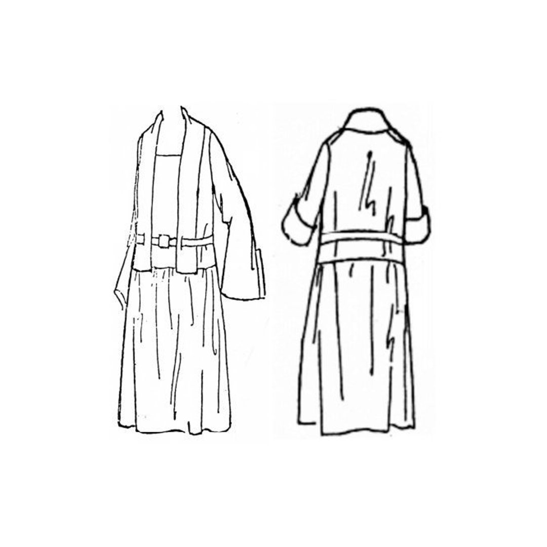 Past Patterns 1908 - Early 1920s Long Waisted Dress Sewing Pattern Bust ...