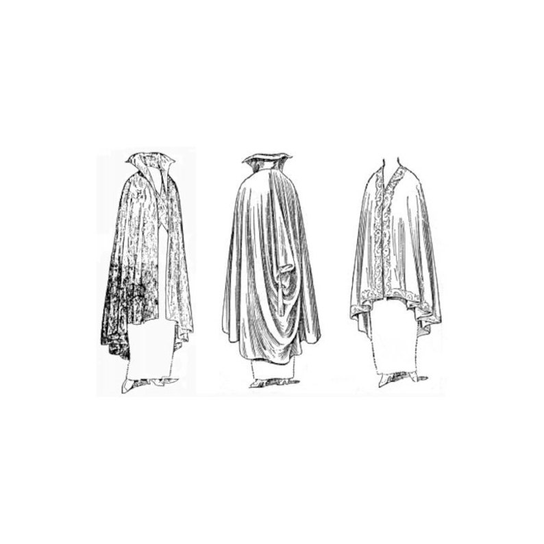 Past Patterns 7244 - Mid 1910s Cape Wrap Sewing Pattern Bust Size 44 ...