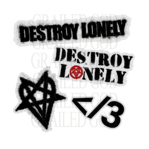 Destroy Lonely Sticker Pack - Etsy